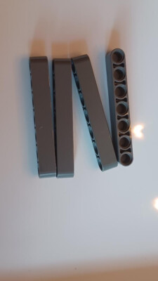 LEGO DARK BLUISH GRAY TECHNIC LIFTARM LOT / SIZE 1x7 / QTY 4x / Part ...