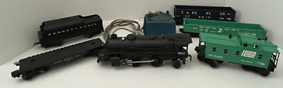Vtg Lionel O Gauge 8042 Engine 2-4-2, w/5 Cars, Multi-Volt Transformer ...