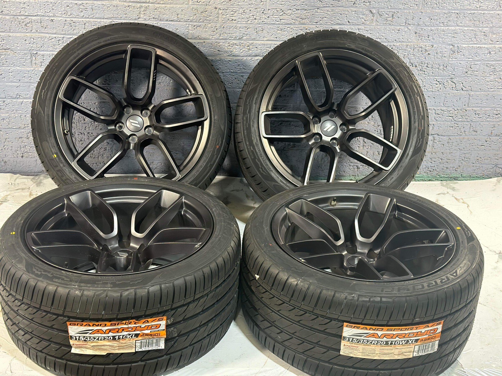 20” DODGE CHALLENGER CHARGER 20x11 5-115 10 SPOKE OEM 2641 WHEELS TIRES ...