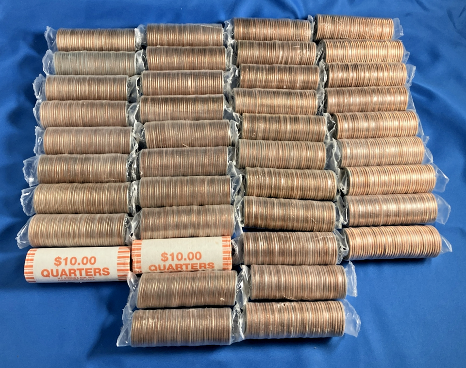 40 Uncirculated Rolls - State Quarters - Included Bank Sealed - 1999 ...
