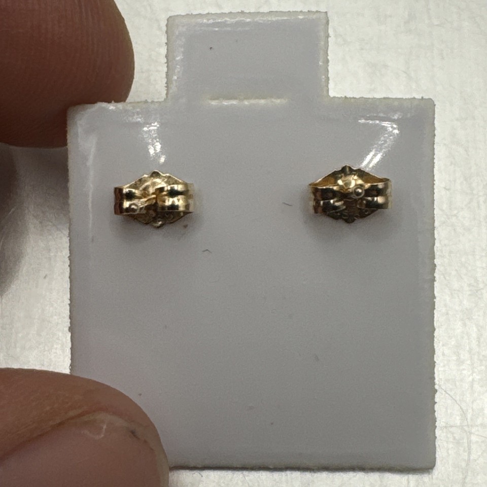 14 K Gold 585 ZZ Labeled Pink Heart Shaped Earrings Post Fashion | eBay