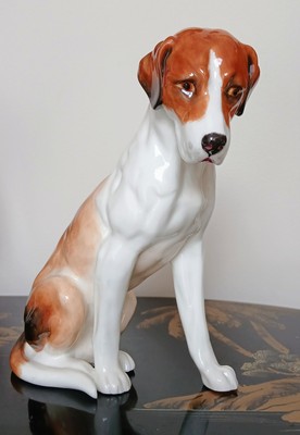 DORIS LINDNER ENGLISH FOXHOUND DOG 7" FIGURE ROYAL WORCESTER NO ...