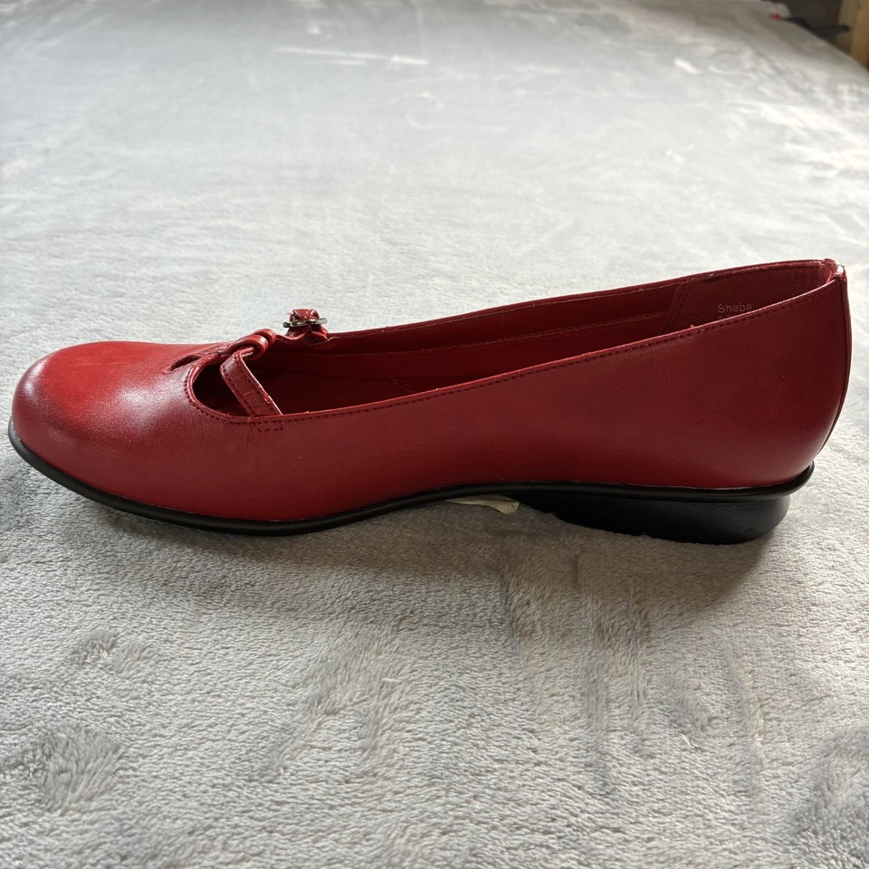 Kim Rogers Women’s Red Sheba Slip On Ballet Flats Mary Jane Shoes Size ...