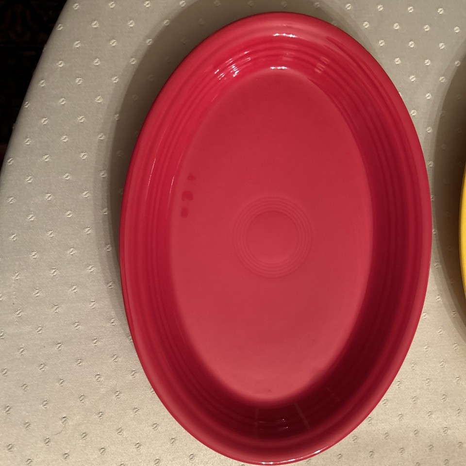 New FiestaWare Fiesta Large Oval Platter 14X10: Scarlet Red , Marigold ...