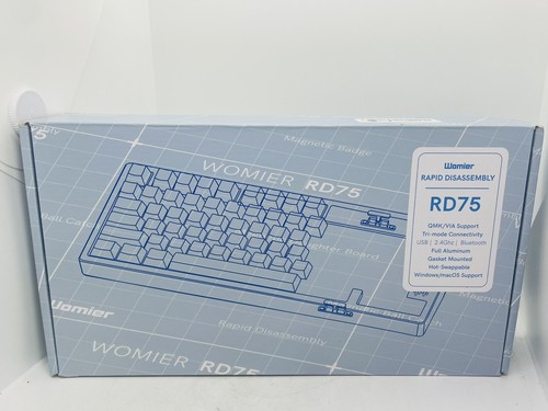 Womier RD75 Pro 75% Mechanical Keyboard - QMK/VIA Tri-Mode - White ...