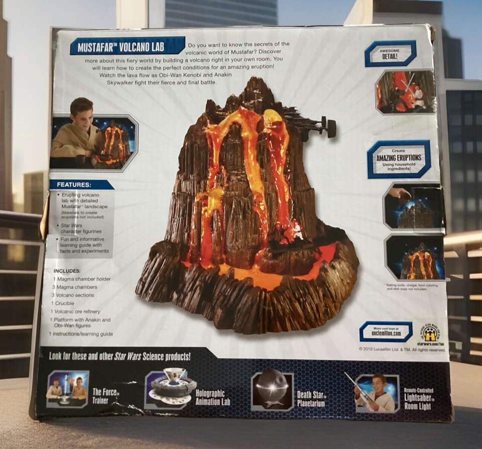 STAR WARS SCIENCE MUSTAFAR Erupting VOLCANO LAB by Uncle Milton NEW IN ...