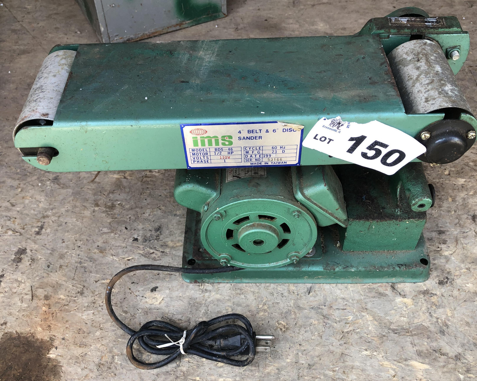 IMS 4'' Belt 6'' Disc Sander BDS-46 vintage bds460 | eBay