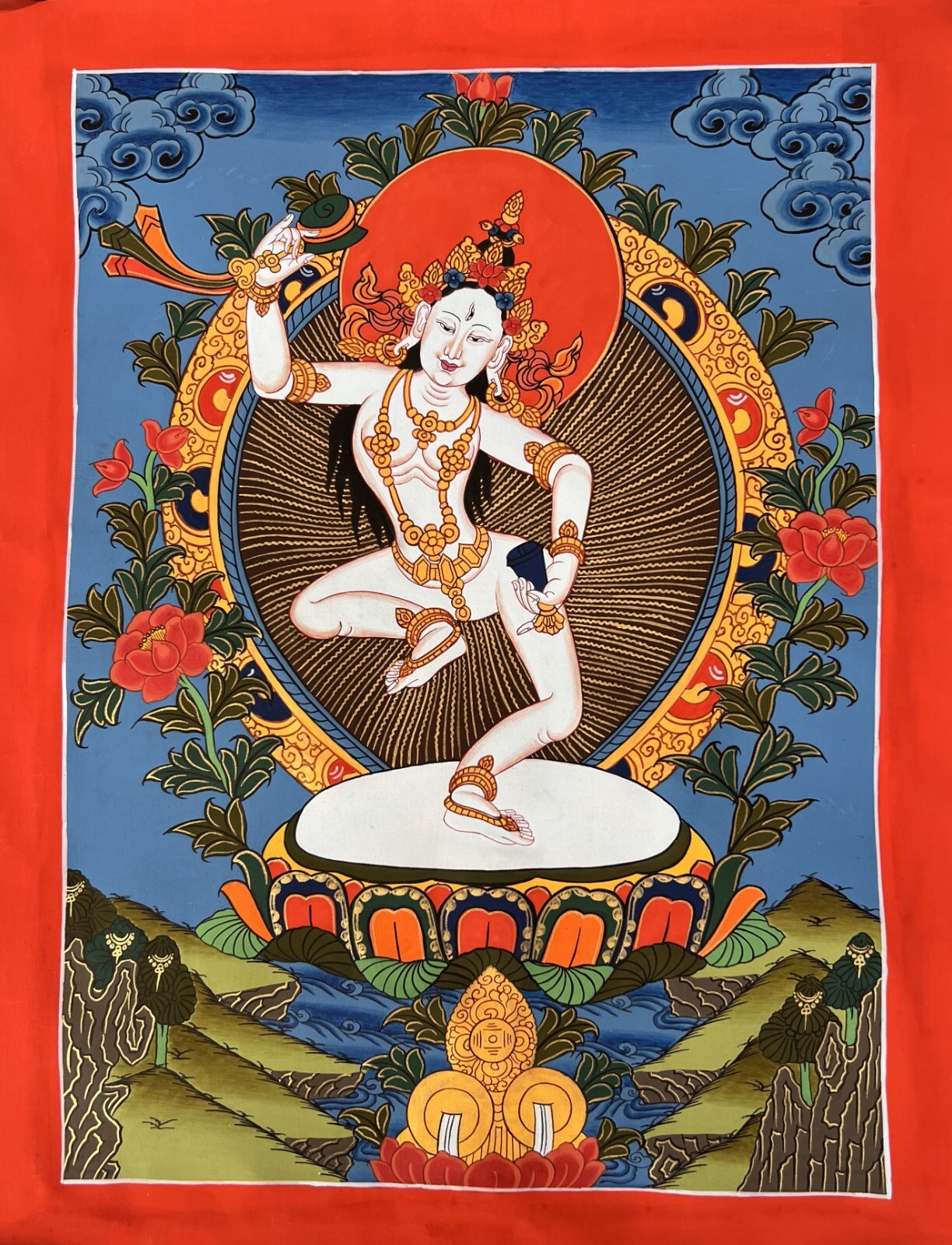 MACHIG LABDRON ORIGINAL MASTERPIECE HAND PAINTED TIBETAN THANGKA FOR ...