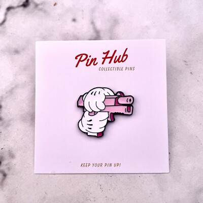 Pink Mouseketoolie Mickey Hands Gun Enamel Pin | eBay