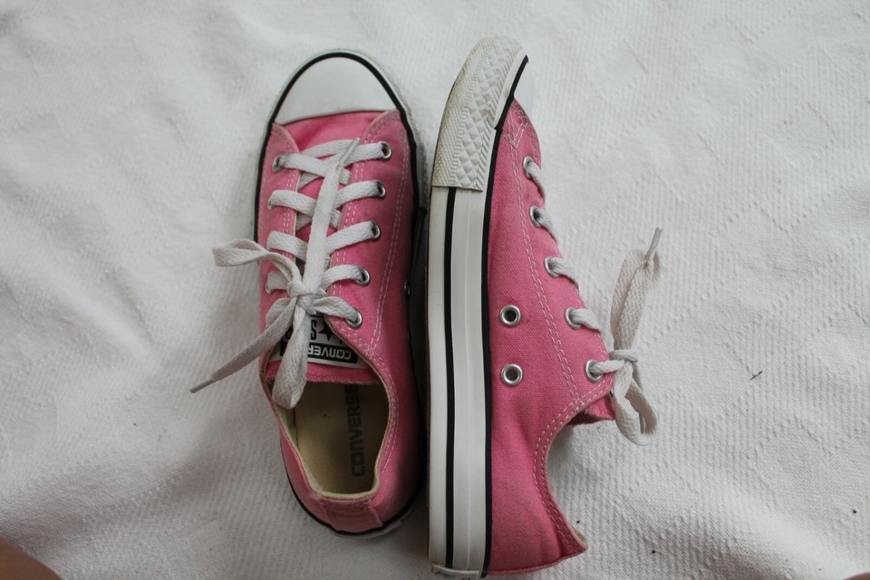 Converse All Star Girls Pink Shoes Kids Size 3 Sneakers | eBay
