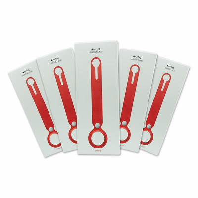 Apple AirTag Leder Loop 5er Set Rot "Versand Gratis" | eBay.de
