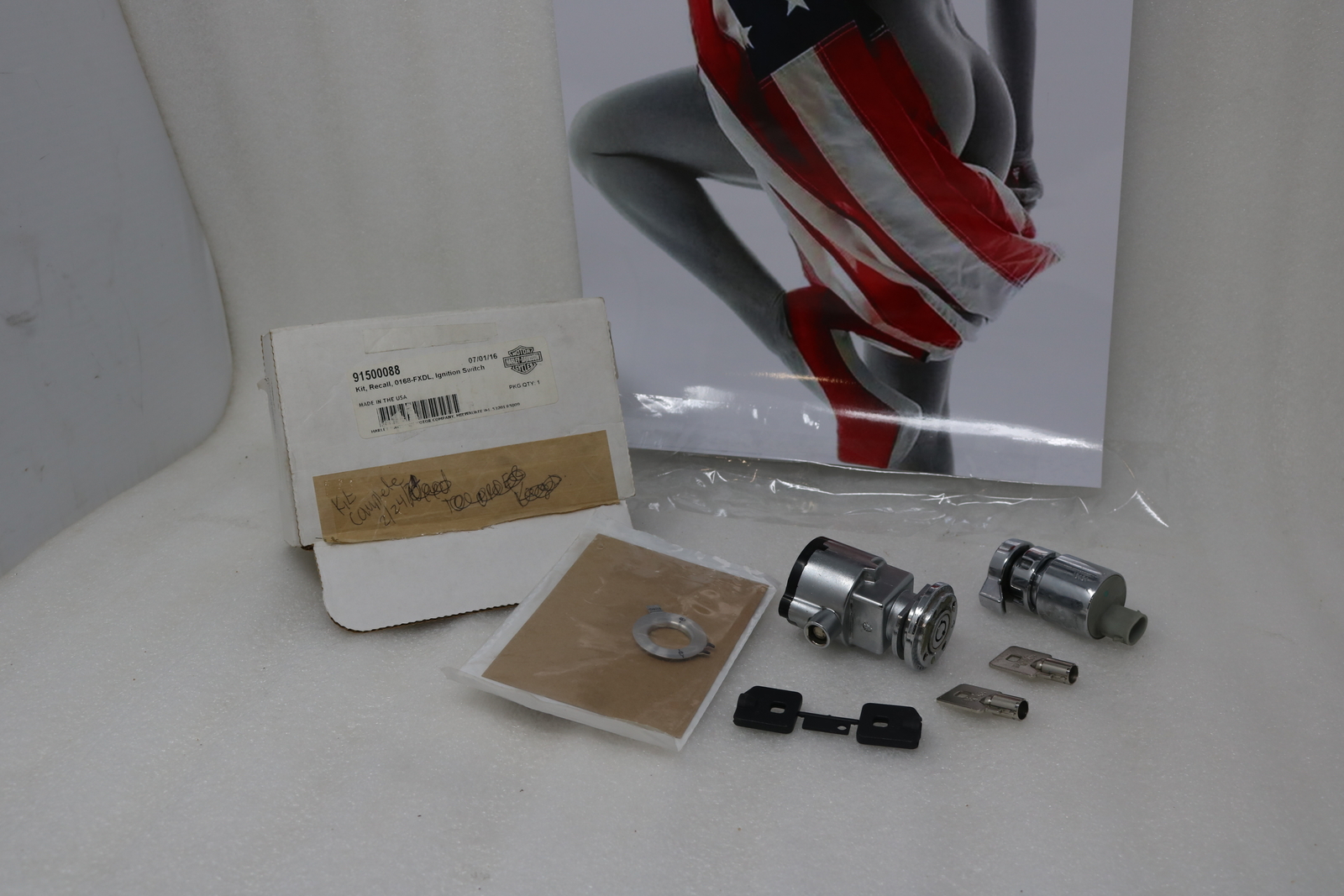 MINT Harley Dyna FXDL Ignition Switch Switches With 2 Keys OEM 91500088 ...