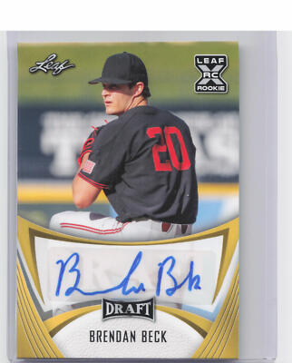 2021 Leaf Draft #BA-BB2 Brendan Beck Gold Auto | eBay