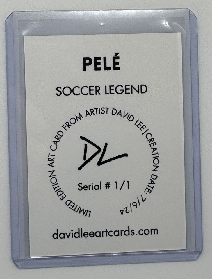 Pele Platinum Plated Artist Signed Brazil National Team Postage Stamp ...