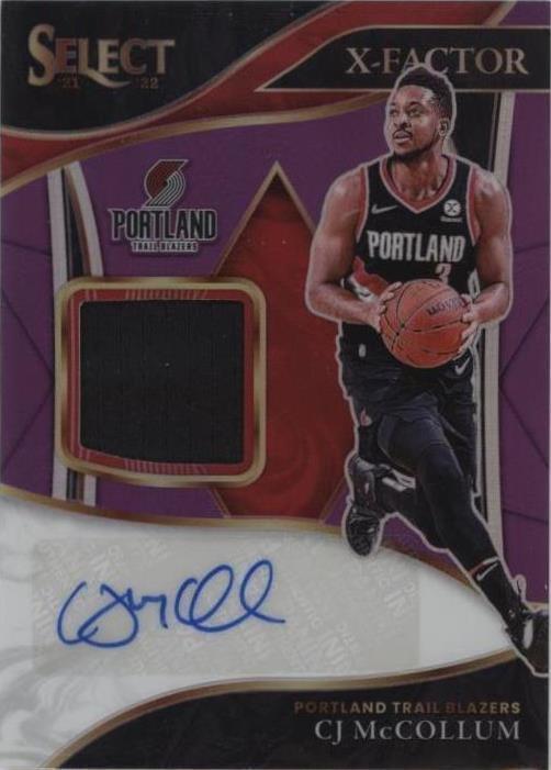 2021-22 Panini Select - X-Factor Memorabilia Signatures C.J. McCollum # ...