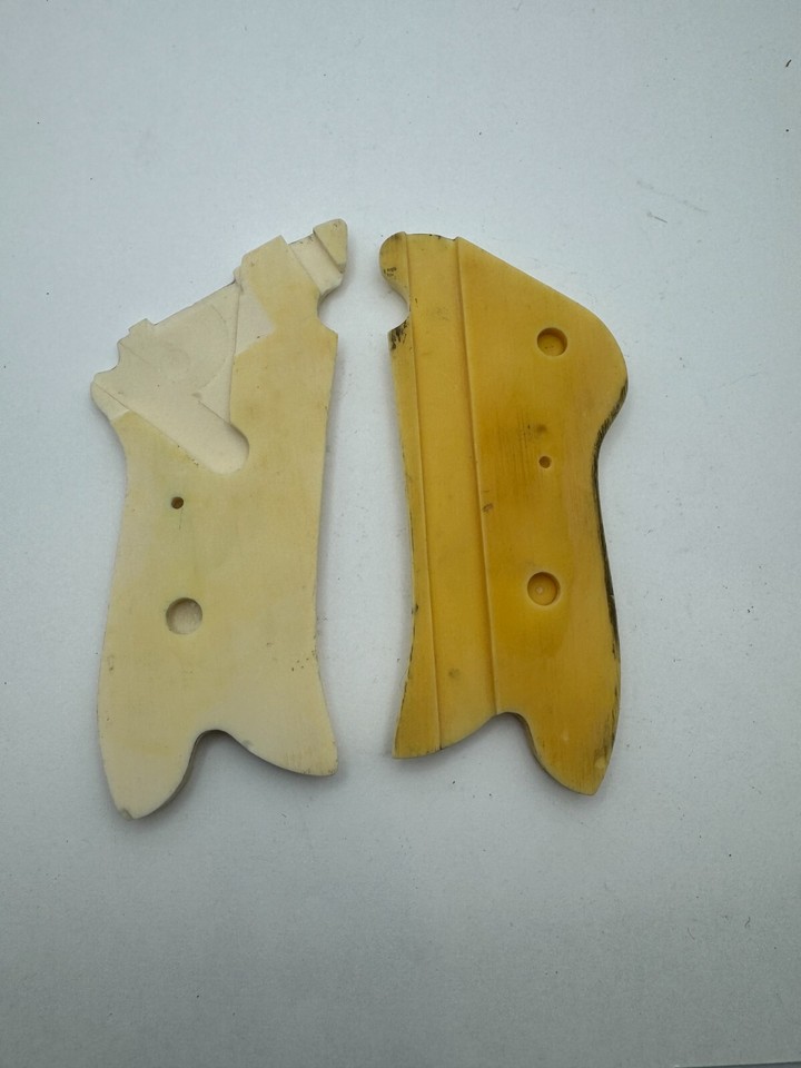 German Luger P08 Erma White Ivory Plastic Presentation grips Bakelite ...