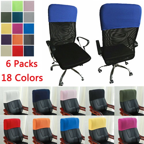 6/4Pack Chair Back Protection Backrest Slipcover Elastic Head Pillow ...