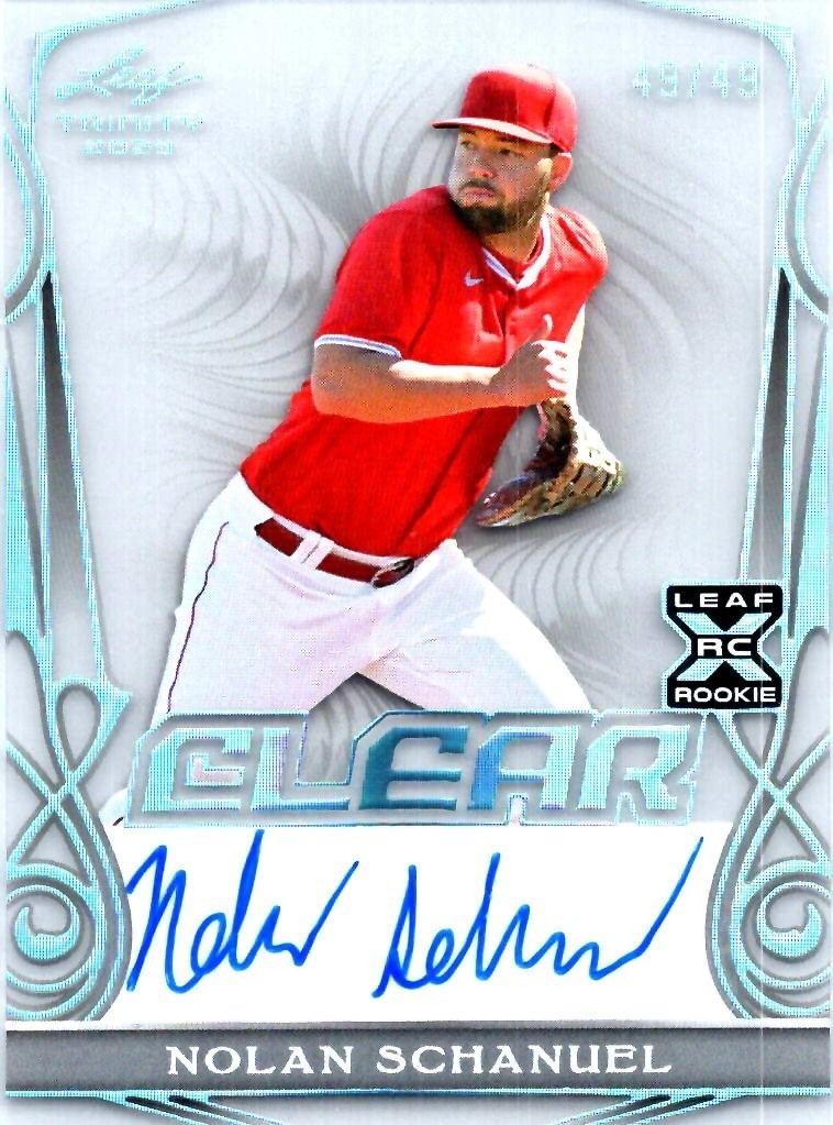 2023 Leaf Trinity - Clear Autographs Nolan Schanuel #CA-NS1 Platinum ...