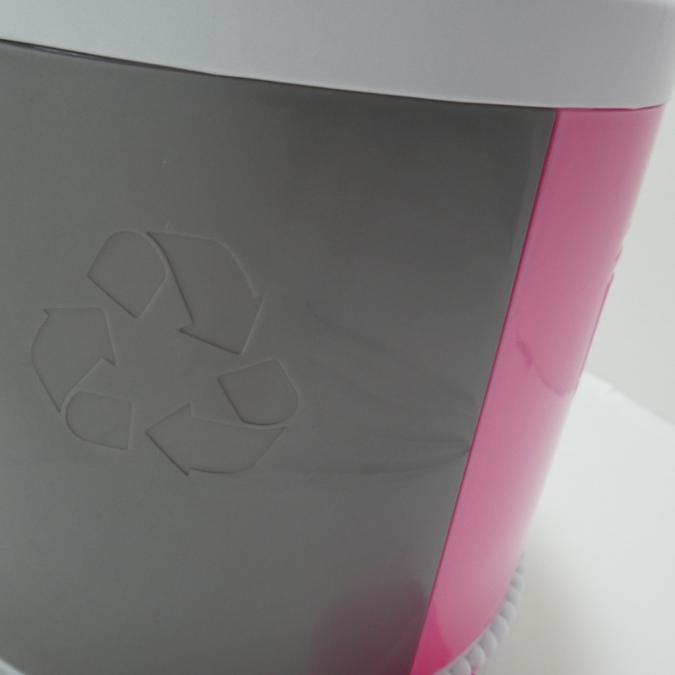 Disney Princess Double Trash Can Grey Pink Recycle Side Trash Side | eBay