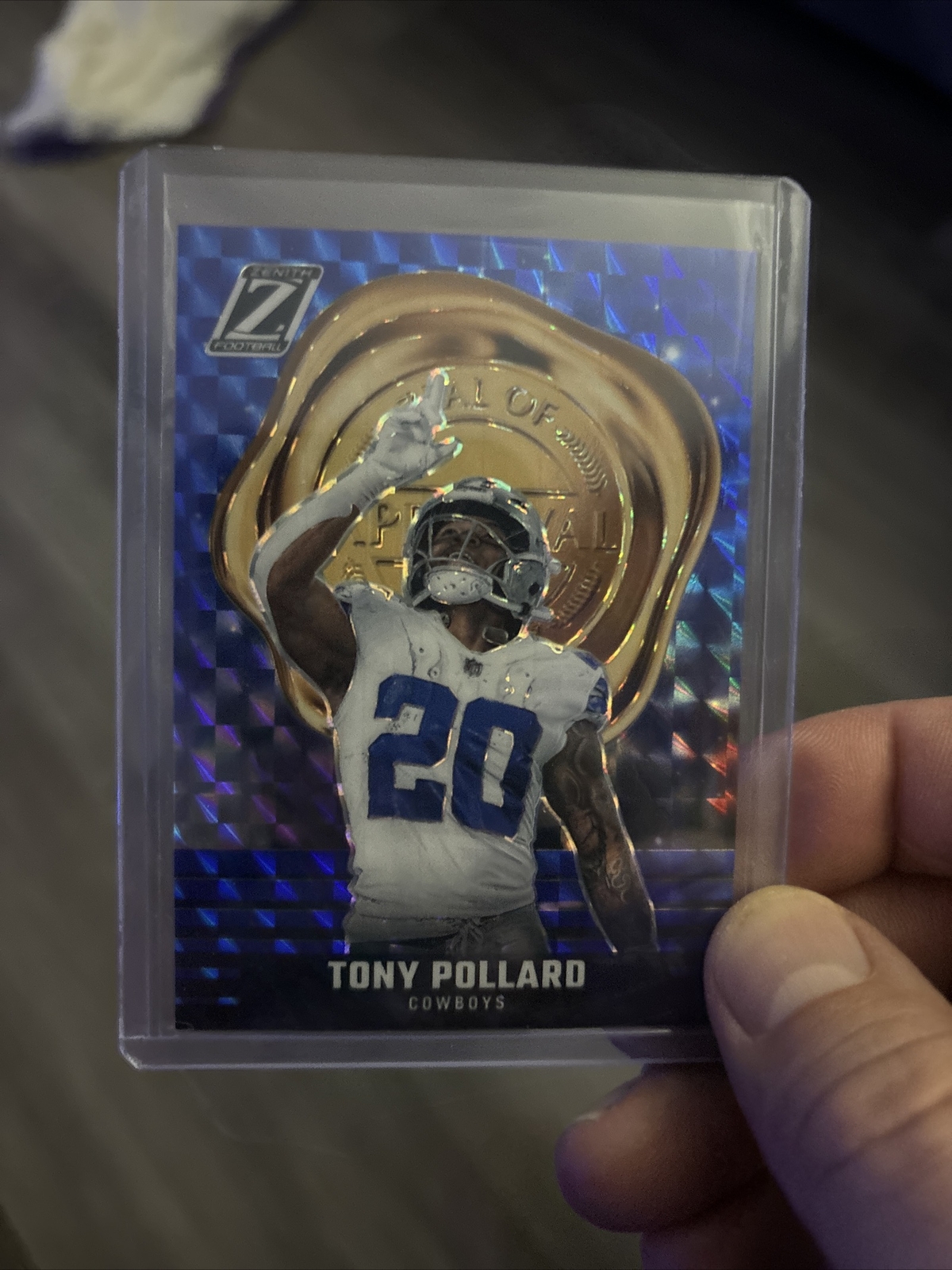 2023 Panini Zenith Tony Pollard #11 Zeal of Approval Blue parallel SSP ...