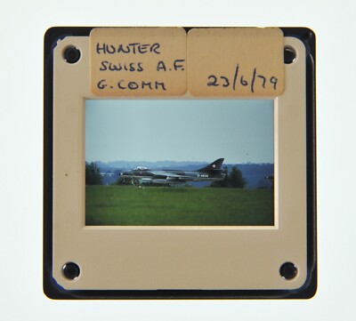 35MM SLIDE AIRCRAFT 1979 HAWKER HUNTER SWISS AIR FORCE AT GREENHAM ...