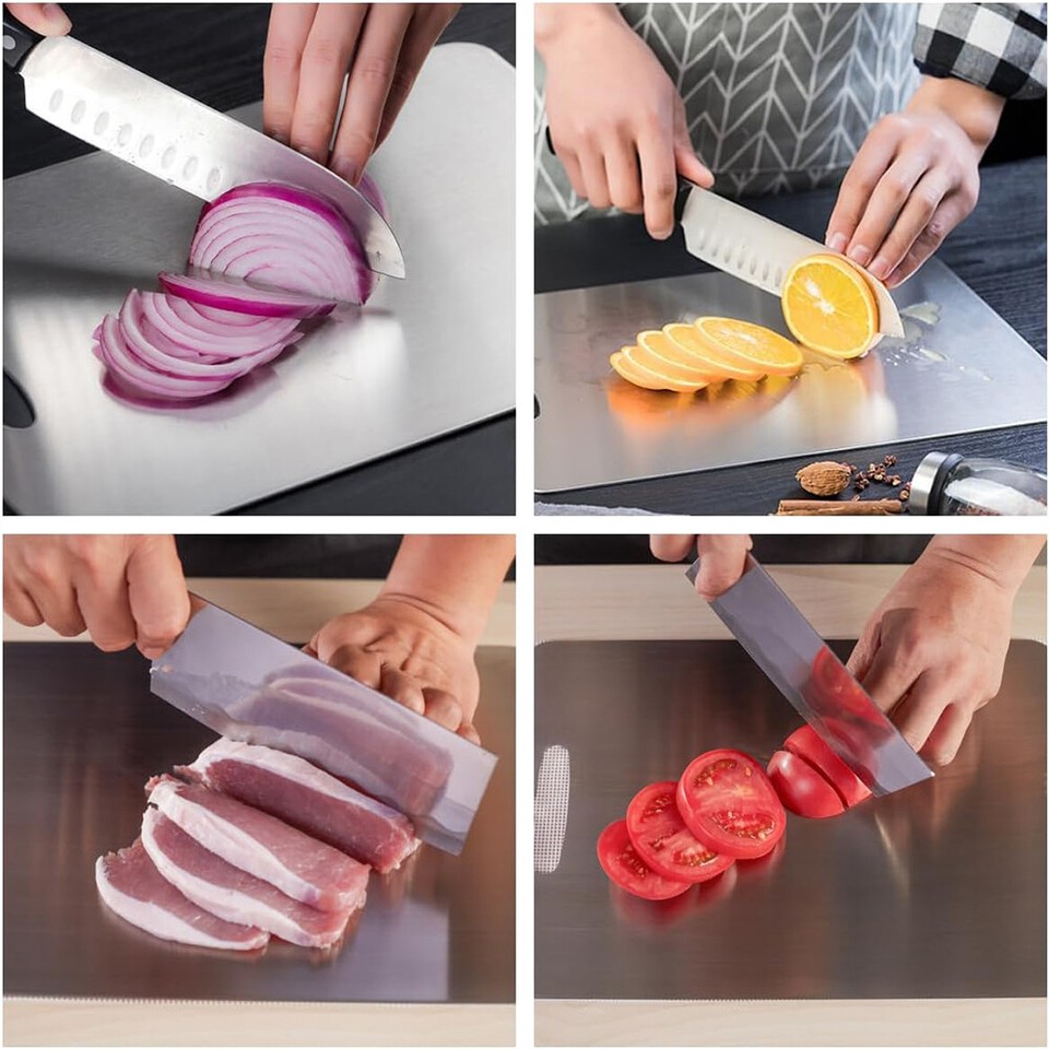 304 Stainless Steel Cutting Board Double-Sided Cutting Boards Kitchen ...