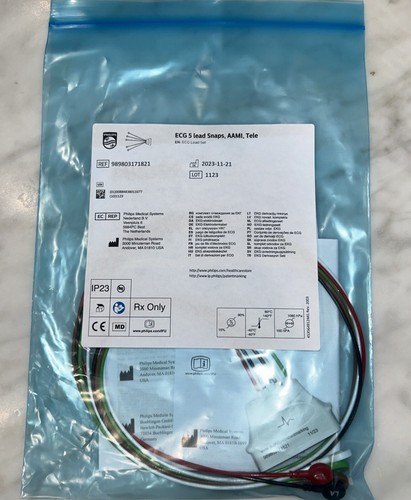 Philips - 989803171821 CABL ECG 5 lead Snaps, AAMI, Tele (ECG Lead Set ...