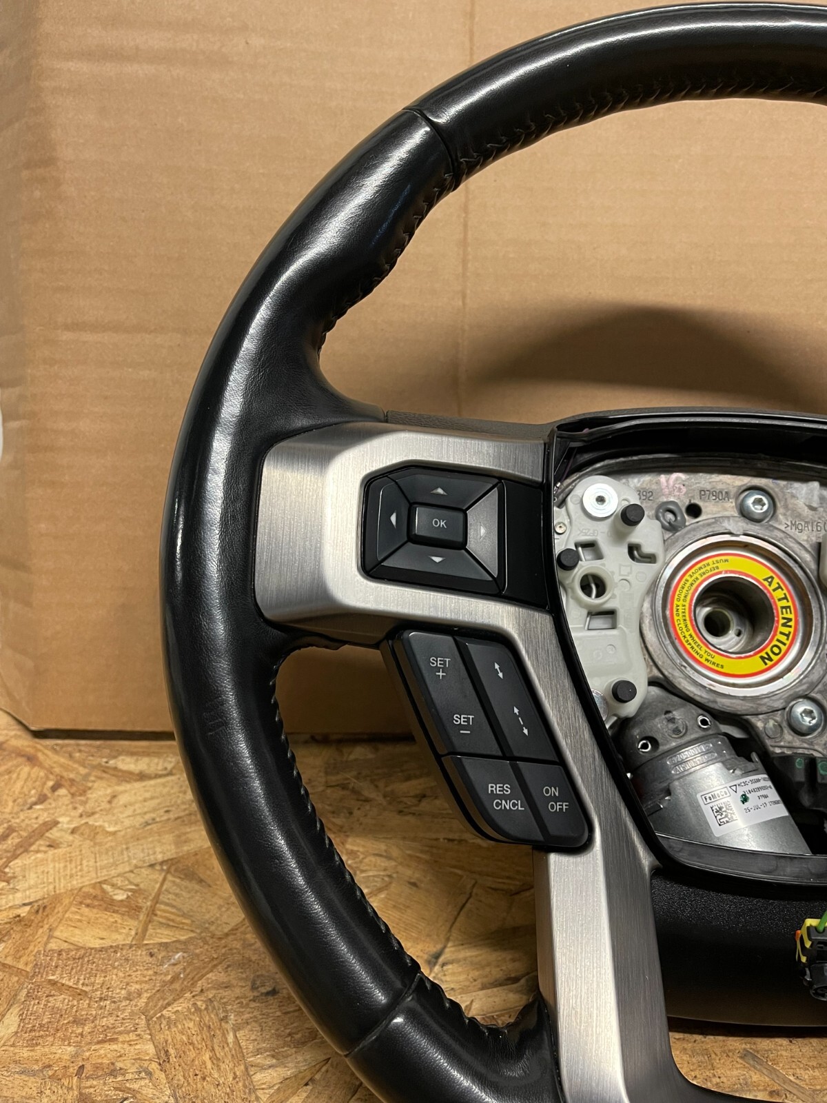 2017-2019 FORD F250 F350 F450 LEATHER STEERING WHEEL *ADAPTIVE STEERING ...