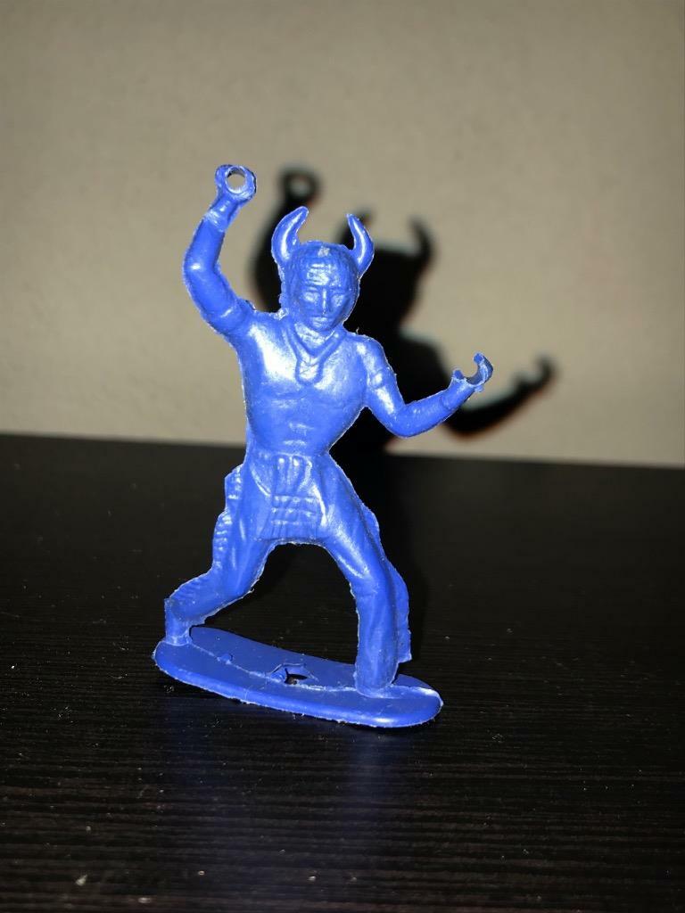 MPC Ringhand Indian With Buffalo Helmet in Blue plastic. 54mm | eBay