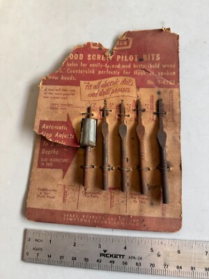 Vintage Sears Craftsman Wood Screw Pilot Countersink Drill Bits 5 Total ...