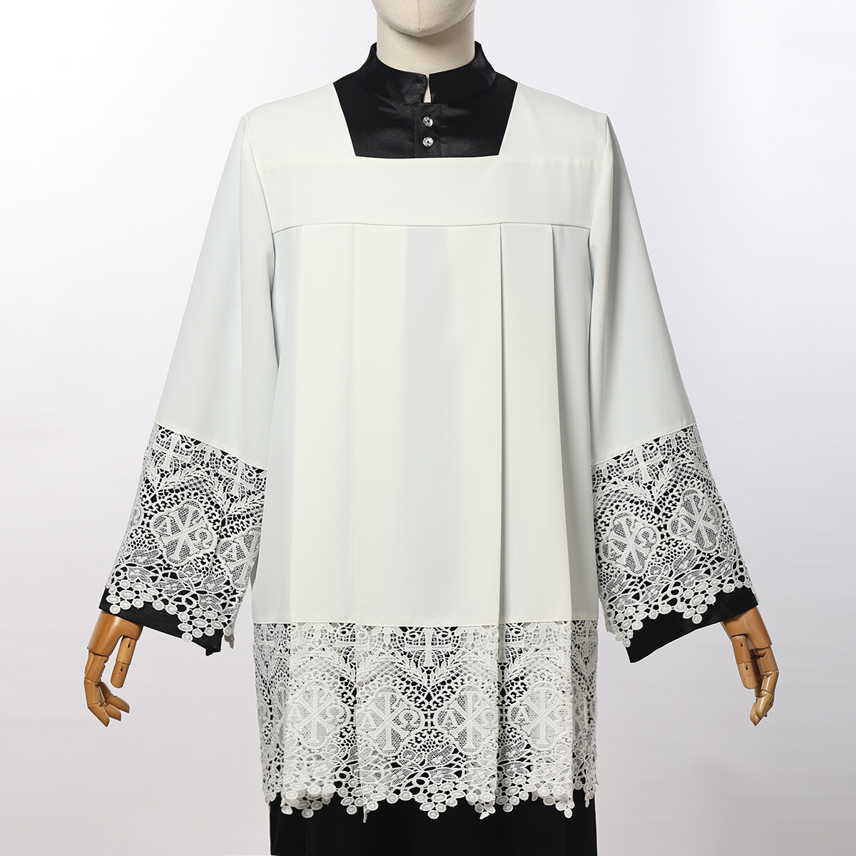 Catholic Clergy Surplice with Lace Band Pastor Mass Liturgical Priest ...