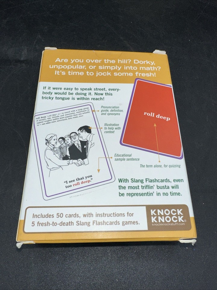 Slang Flash cards Mastering Vocabulary Card Game Knock Knock Funny | eBay