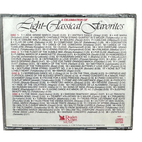 MINT! READERS DIGEST, 4MUSIC CDs, Celebration of LIGHT CLASSICALS ...