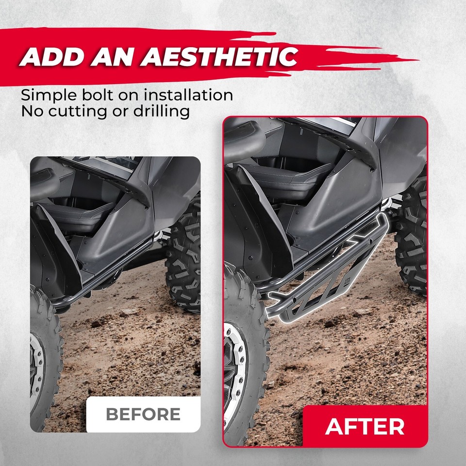 2x Nerf Bars Accessories Heavy Kicker Side Steps for CFMOTO ZFORCE 950 ...