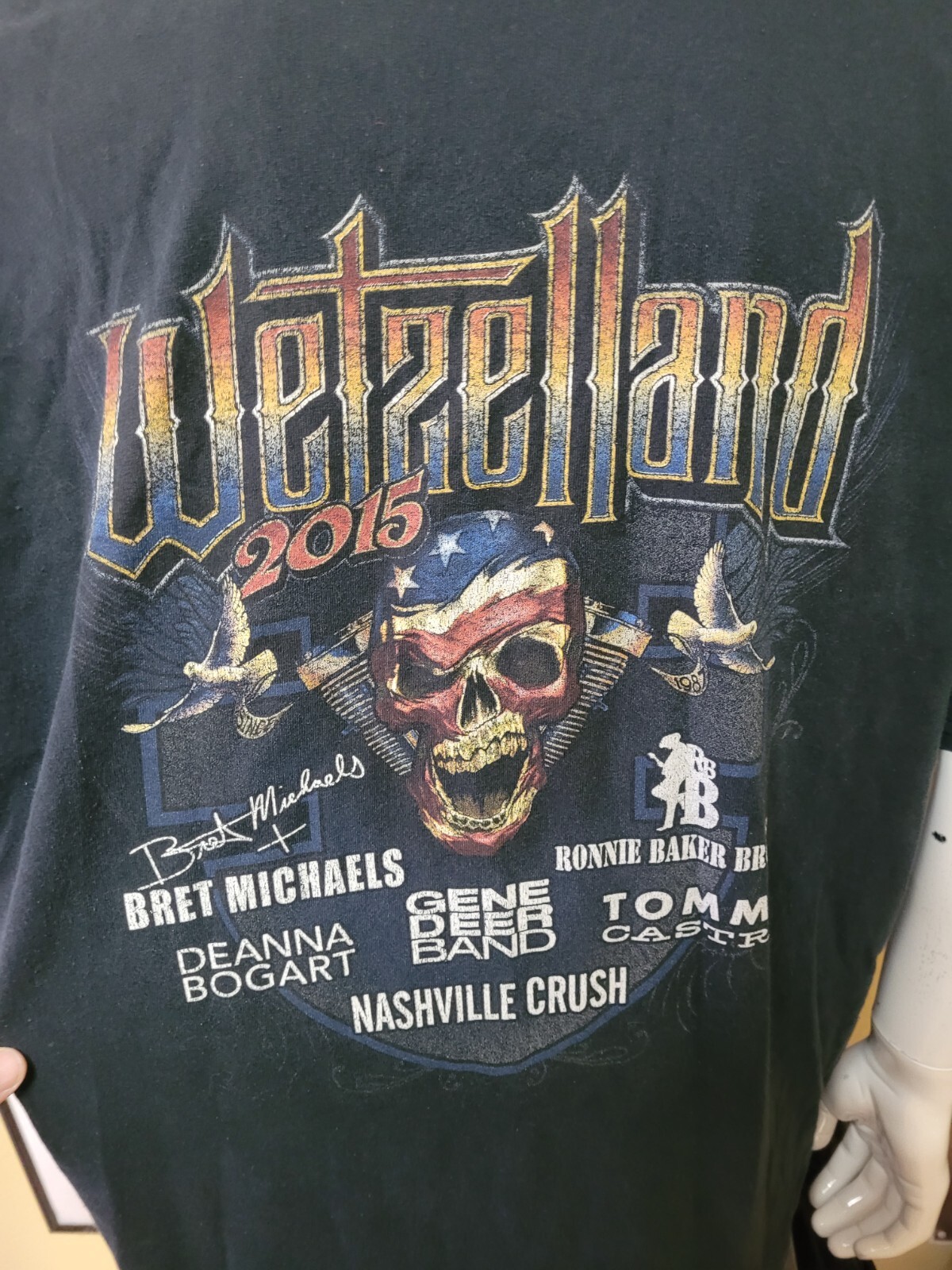 2015 Wetzelland Biker Rally Concert T Shirt 2XL XXL Bret Michaels Tommy ...