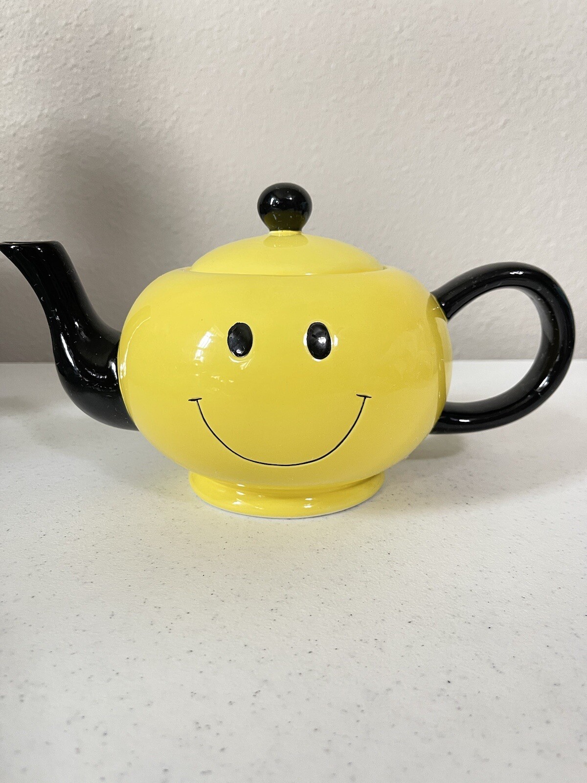 Smiley Face Ceramic FIB “Burton& Burton*Bogart, GA USA Teapot Wake Up ...