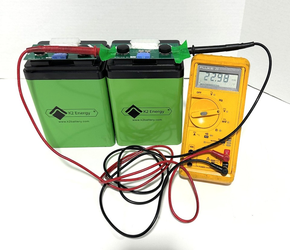 Lot Of 2 K2 Energy K2B24V10EB 25.6V Rechargeable Lithium Iron Phosphate ...