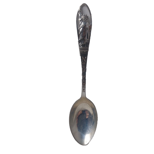 Vintage Sterling Silver Souvenir Spoon New York Statue of Liberty NY ...