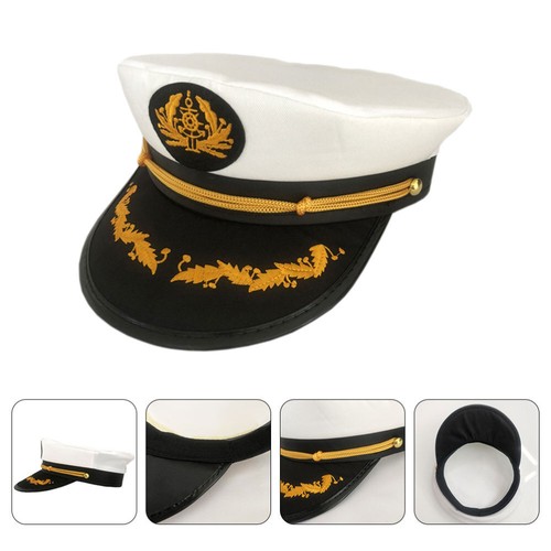 Captains Hat Costume Fitted Sailor Hats Men's Women's | eBay