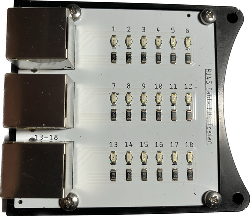 Fireworks RJ45 Ethernet 6X3 18 CUE RED LED Cable Tester for COBRA ...