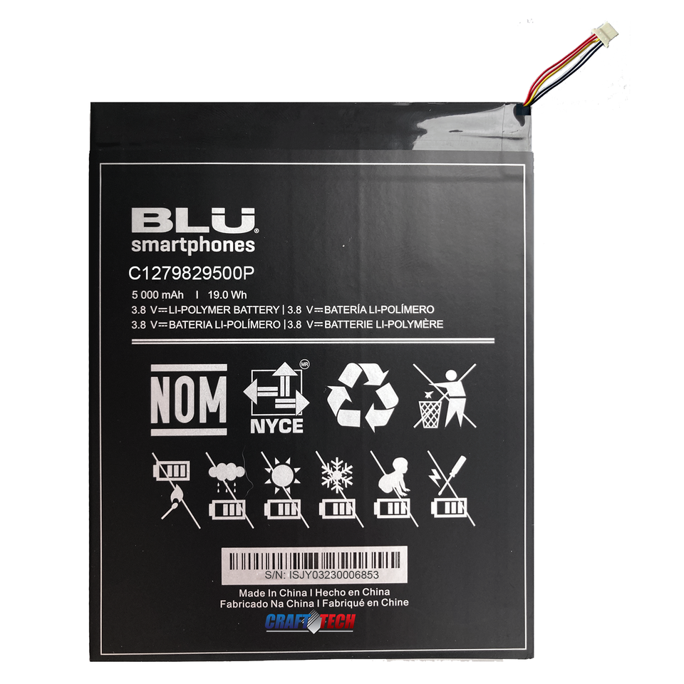 BLU M10L M0223uu Original OEM battery for BLU M10L PLus 4G LTE 10.1 ...
