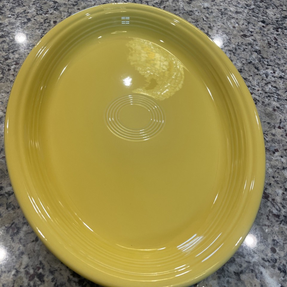 Fiesta Turkey Fiestaware SUNFLOWER SERVING PLATTER Oval 19in X 13.5in ...