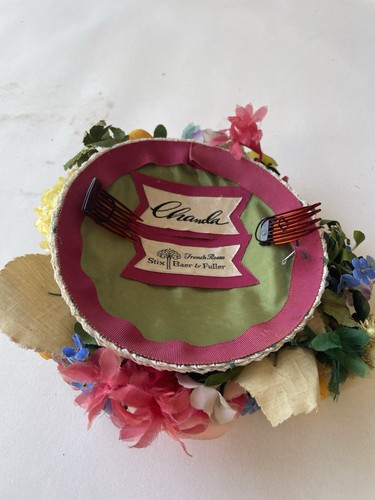 VTG Ladies Millinery Hat Fascinator Lovely Mixed Flowers Chanda French ...