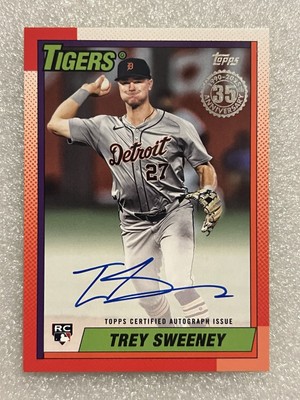 2025 Topps Series 2 - Trey Sweeney RC AUTO TIGERS “On Card” | eBay