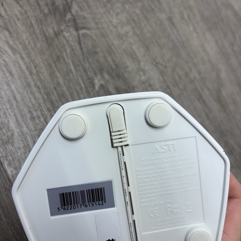 LectroFan EVO ASM1020 ASTI White Noise Sound Machine With Power Cord ...