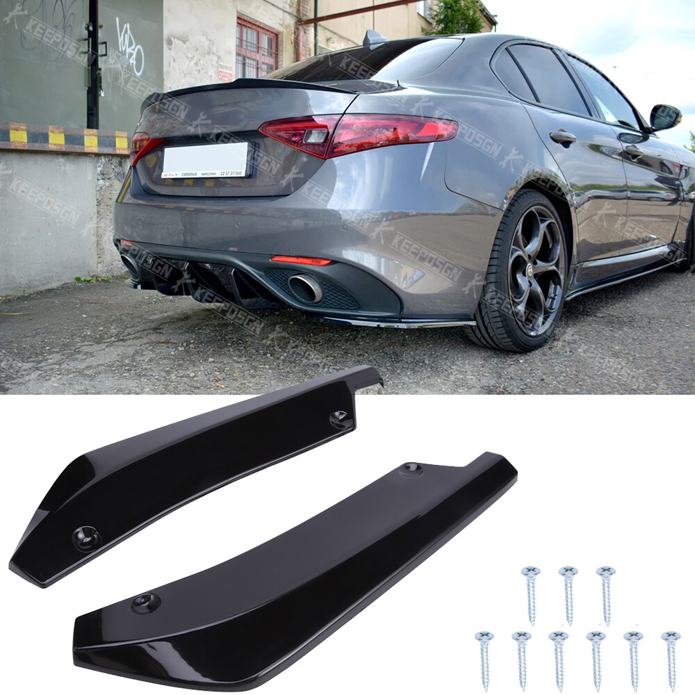 For Alfa Romeo Giulia Rear Spats Splitter Diffuser Bumper Spoiler Lip ...