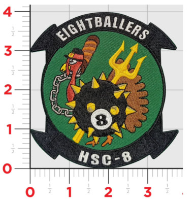 NAVY EIGHTBALLERS HSC-8 GREEN EMBROIDERED HOOK & LOOP PATCH | eBay