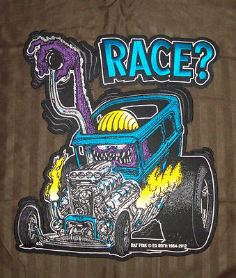 LARGE FULLY LICENSED ED "BIG DADDY" ROTH RAT FINK RACE? HOT ROD BACK ...