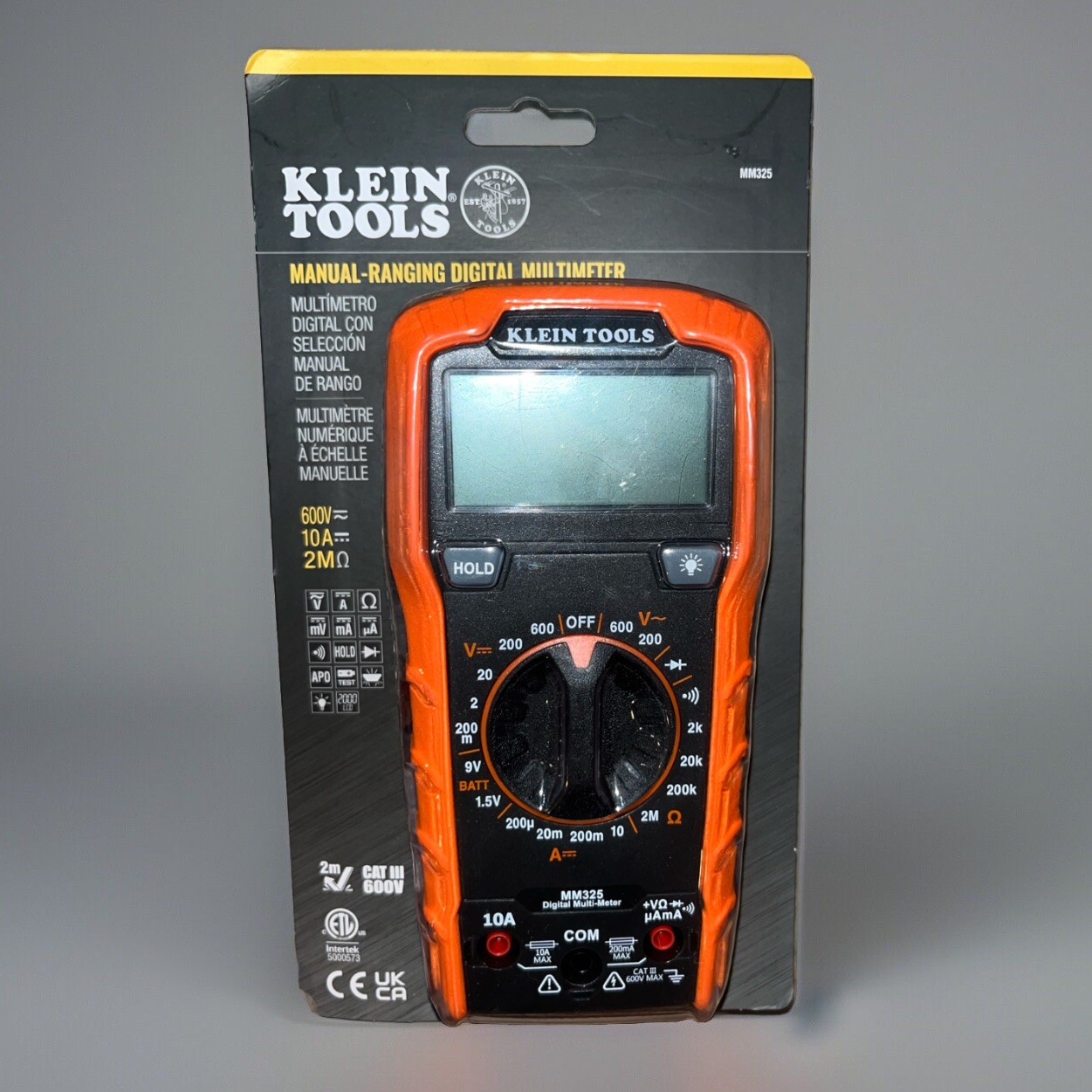 Klein Tools MM325 Digital Multimeter, Manual-Ranging, 600V AC/DC | eBay