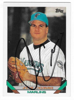 JIM CORSI 1993 TOPPS AUTOGRAPHED SIGNED # 753 FLORIDA MARLINS DECEASED ...